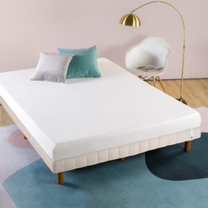 zinus good design award winner justina metal mattress foundation, 11 inch platform bed, no box spring needed, full, beige