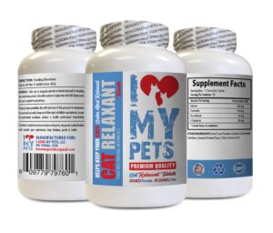 i love my pets llc anxiety relief cats - cat relaxant - anxiety relief & calmer - premium quality treats - chamomile cat treats - 90 treats (1 bottle)