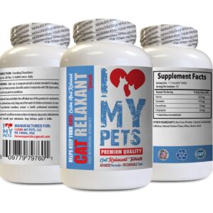 I LOVE MY PETS LLC Anxiety Relief Cats - CAT Relaxant - Anxiety Relief & Calmer - Premium Quality Treats - Chamomile cat Treats - 90 Treats (1 Bottle)