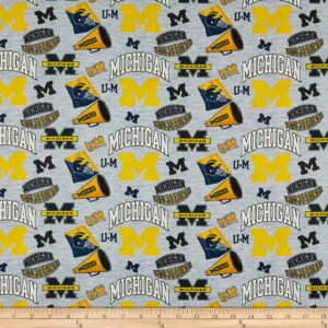 ncaa michigan wolverines ncaa mascot, fabric by the yard