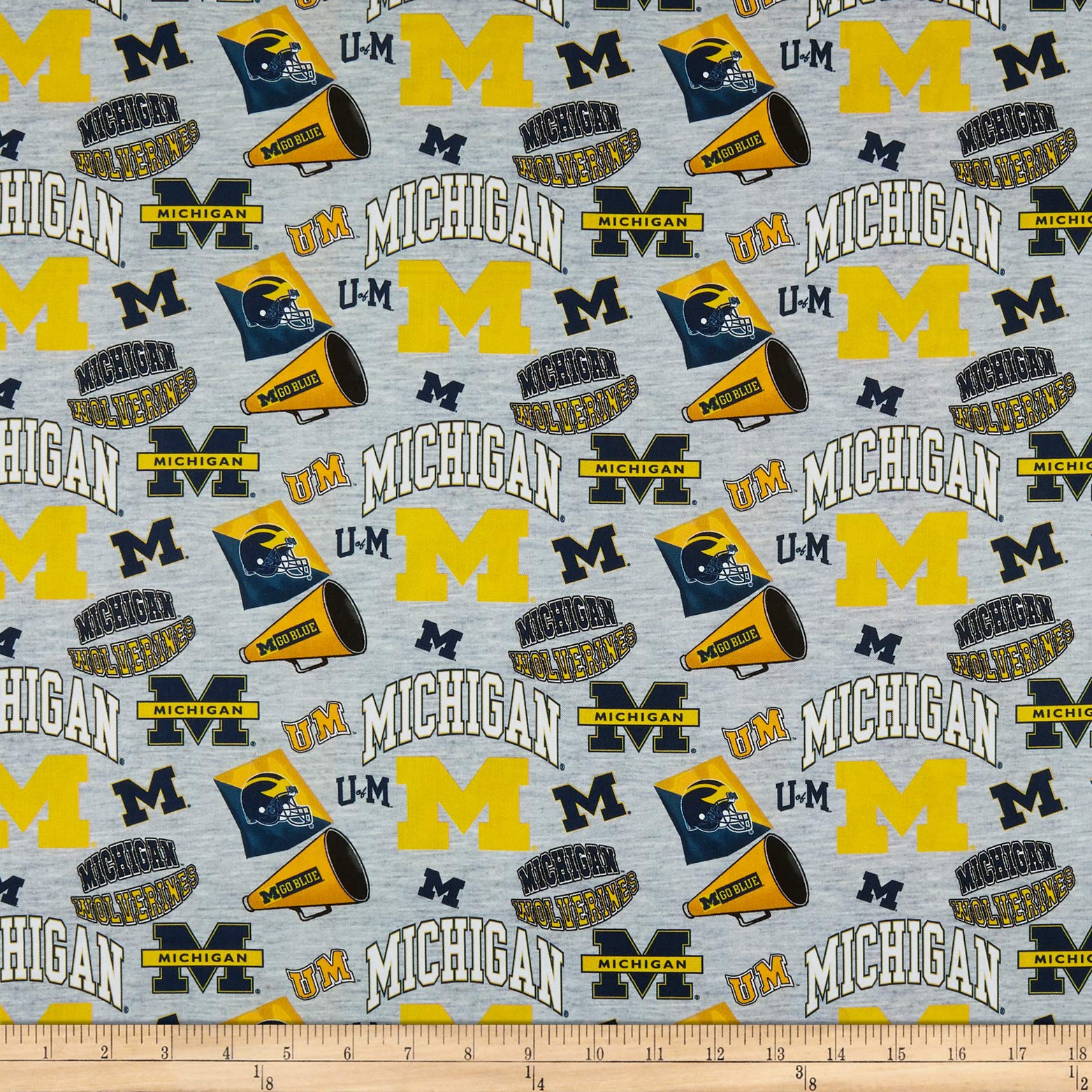 NCAA Michigan Wolverines NCAA Mascot, Fabric by the Yard