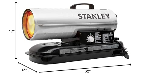 STANLEY 80,000 BTU Kerosene/Diesel Forced Air Heater with Thermostat