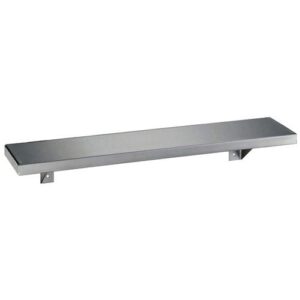 bobrick b-298x18 stainless steel shelf, 8"w x 18"l