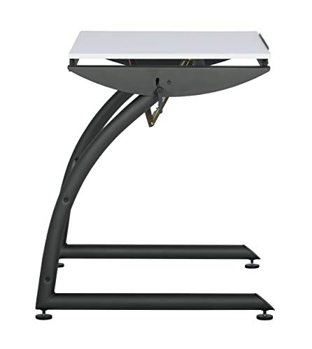 SD STUDIO DESIGNS Triflex Drawing Table, Sit to Stand Up Adjustable Office Home Computer Desk, 35.25" W X 23.5" D, Charcoal Black/White