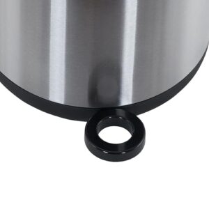 Design Trend 5 Liter Small Round Stainless Steel Step Trash Can with Soft Close Lid 1.3 Gallon, Silver