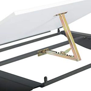 SD STUDIO DESIGNS Triflex Drawing Table, Sit to Stand Up Adjustable Office Home Computer Desk, 35.25" W X 23.5" D, Charcoal Black/White