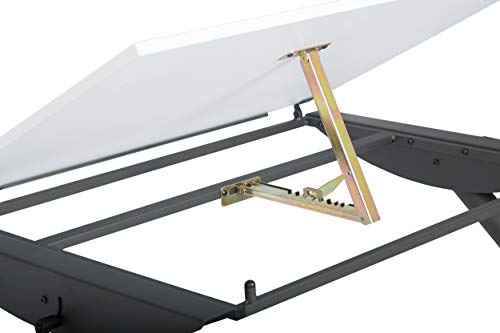 SD STUDIO DESIGNS Triflex Drawing Table, Sit to Stand Up Adjustable Office Home Computer Desk, 35.25" W X 23.5" D, Charcoal Black/White