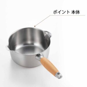 Yoshikawa PD3007 Stainless Steel Dripless Pourer, Snow Flat Pot, One Hand Pot, 7.9 inches (20 cm), 6.1 gal (2.3 L), For Both Induction and Gas Fires, Made in Japan