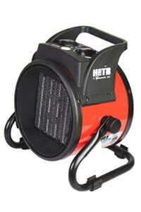 hetr portable space heater 1500 watt forced air heater with ceramic heater element and overheat protection for office home garage workshop, etl listed