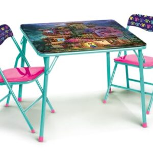 Disney's Encanto Kids Folding Table & Chairs Set for Kid and Toddler 36 Months Up To 7 years, Includes: 1 Table (36"L x 24"W x 20"H), 2 Chairs (13"L x 13.5"W x 21"H) Weight Limit: 70 lb