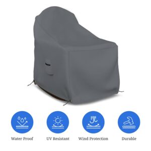 Covers & All Adirondack Chair Cover, 12 Oz Waterproof UV & Weather Resistant All Season Protector, Outdoor Furniture Cover with Air Vent & Drawstrings (34" W x 40" D x 36" H, Grey)