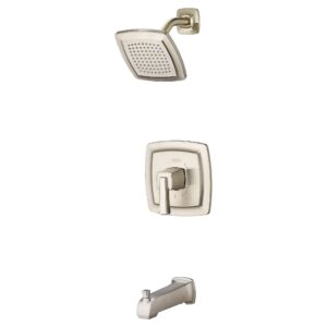 american standard tu353508.295 townsend bathtub faucet and shower trim kit with water saving shower head and cartridge 1.75 gpm, brushed nickel