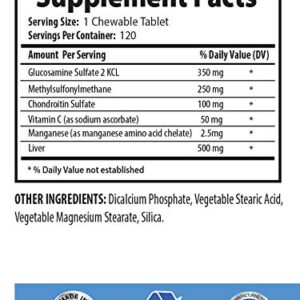 I LOVE MY PETS LLC cat Joint Health Supplement - PET Hip and Joint Support - Dogs and Cats - Healthy Formula - glucosamine chondroitin cat Treats - 120 Treats (1 Bottle)