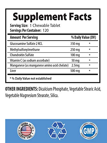 I LOVE MY PETS LLC cat Joint Health Supplement - PET Hip and Joint Support - Dogs and Cats - Healthy Formula - glucosamine chondroitin cat Treats - 120 Treats (1 Bottle)