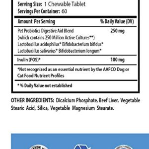 I Love My Pets probiotic cat Diarrhea - PET Digestive AID - Dogs and Cats - Best PROBIOTICS - cat Digestive Health - 60 Treats (1 Bottle)