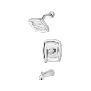 american standard tu018508.002 edgemere bathtub faucet and shower trim kit with water saving shower head and cartridge 1.8 gpm, polished chrome