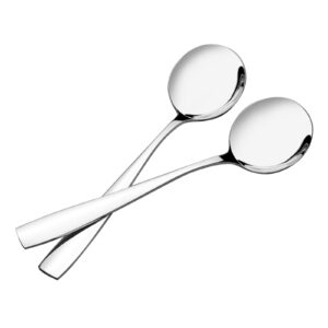 Kekow Soup Spoons, 12-Piece Stainless Steel Round Bouillon Spoon