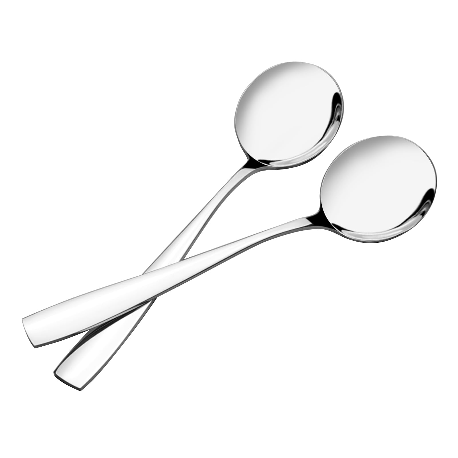 Kekow Soup Spoons, 12-Piece Stainless Steel Round Bouillon Spoon