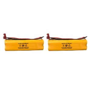 (2 pack) 4.8v 800mah ni-cd battery pack replacement for emergency/exit light 26-161 26161 sl026161 sl sl026-161 max