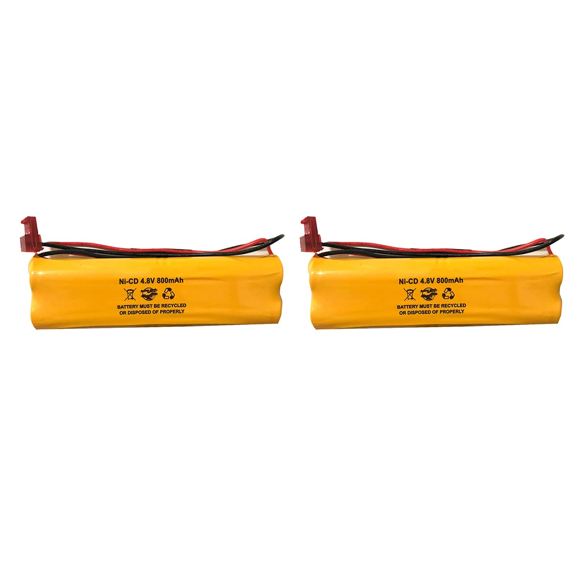 (2 Pack) 4.8v 800mAh Ni-CD Battery Pack Replacement for Emergency/Exit Light 26-161 26161 SL026161 SL SL026-161 MAX