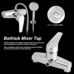 Fdit Faucet Hot and Cold Water Shower Faucet Bathroom Shower Zinc Alloy Faucet Wall Mounted Bathtub Faucet