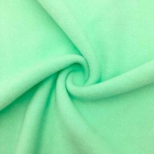 Solid Mint (Heavy Weight) Anti-Pill Fleece Fabric by The Yard