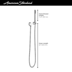 American Standard 1662609.243 Contemporary Water-Saving Single Function Hand Shower Kit, Matte Black