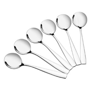 kekow soup spoons, 12-piece stainless steel round bouillon spoon