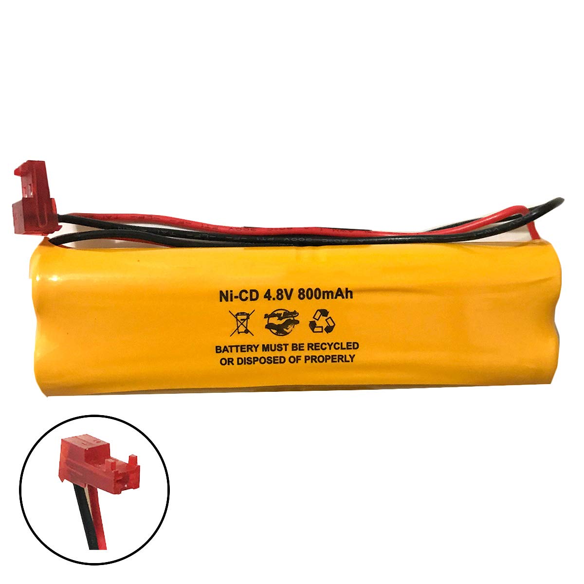 (2 Pack) 4.8v 800mAh Ni-CD Battery Pack Replacement for Emergency/Exit Light 26-161 26161 SL026161 SL SL026-161 MAX