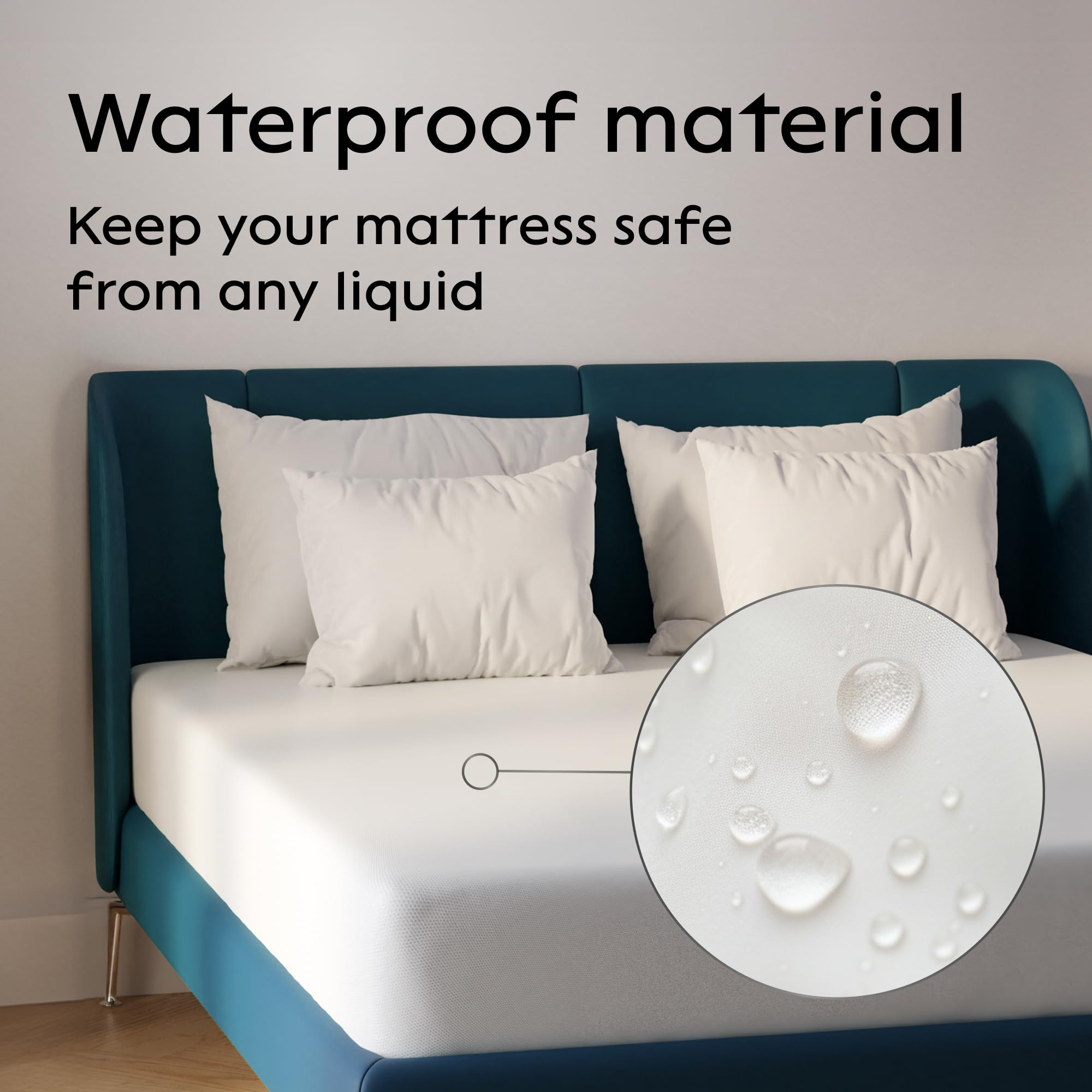 Niagara Waterproof Mattress Protector Twin 39x75 Cover Deep Pocket Breathable Noiseless 8-20Inches Bed Smooth Jersey Mattress Pad Cover Fully Ultra Thin Quilted Waterproof