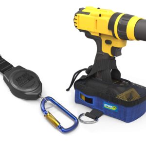 key-bak pro toolmate 3 lb. retractable tool tether & cordless power drill shoe kit (ansi 121 certified)