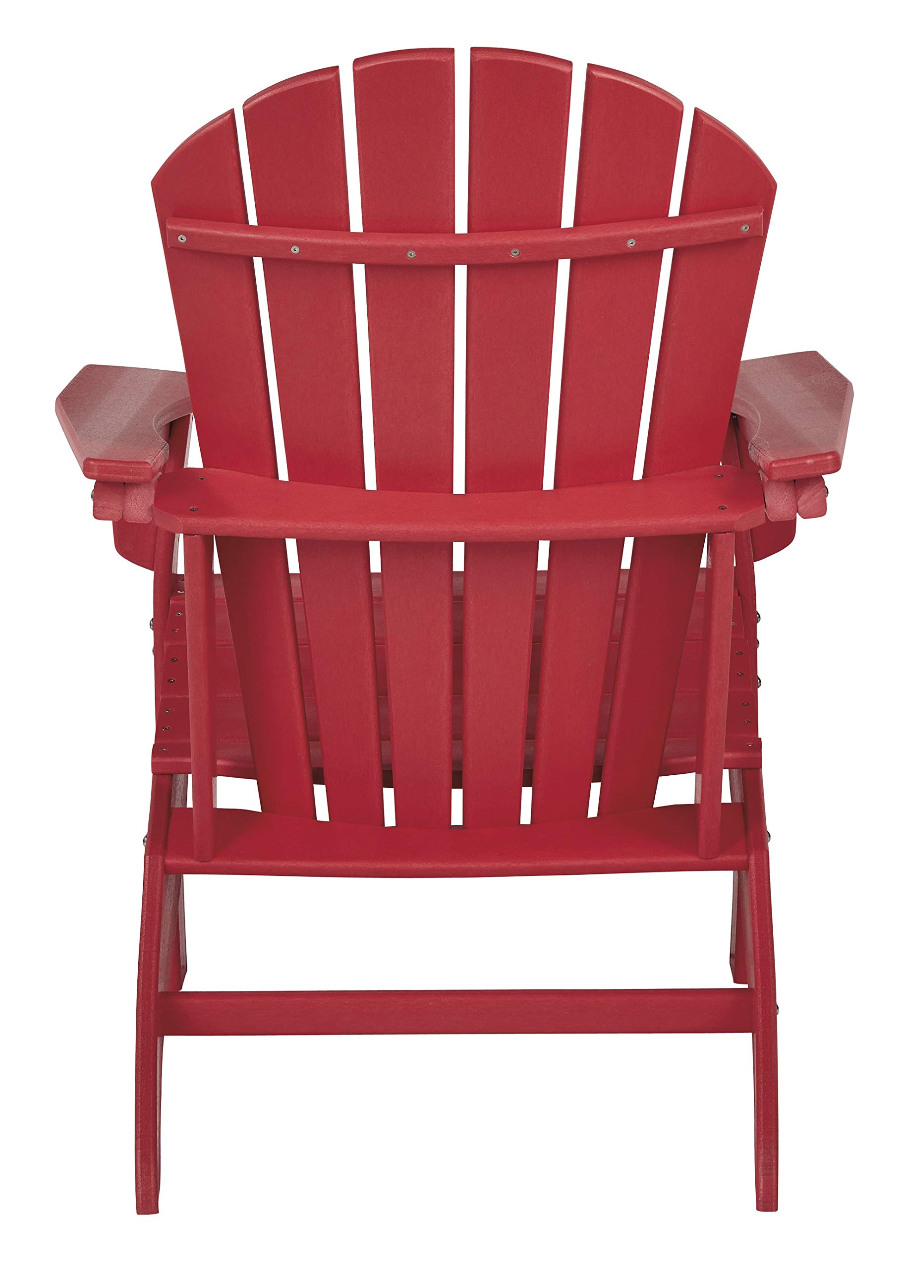 Signature Design by Ashley Sundown Treasure Outdoor Patio HDPE Weather Resistant Adirondack Chair, Red