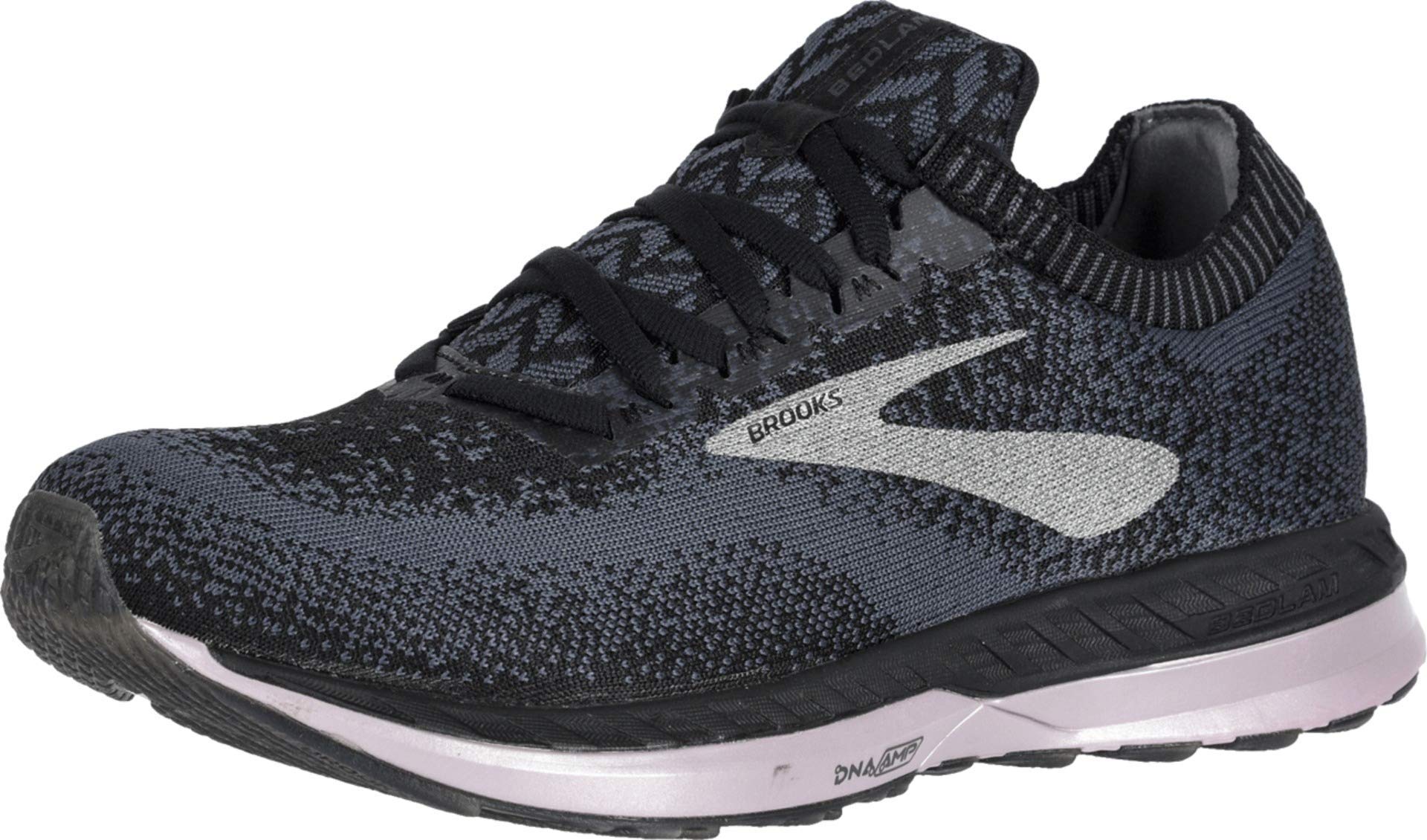 Brooks Womens Bedlam Running Shoe - Black/Black/Rose - B - 8.5