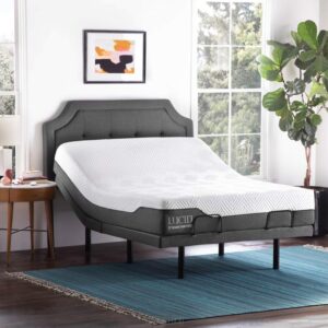 lucid l300 adjustable bed base with lucid 12 inch memory foam hybrid mattress - full