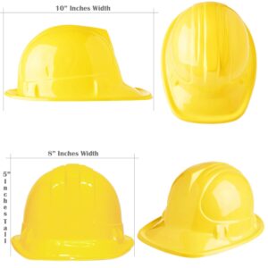 AnapoliZ Toy Construction Hard Hats | 20 Pcs. Soft Plastic Yellow Kids Party Hat | Children’s Engineer, Building Dress Up Hats | Theme Favor Caps