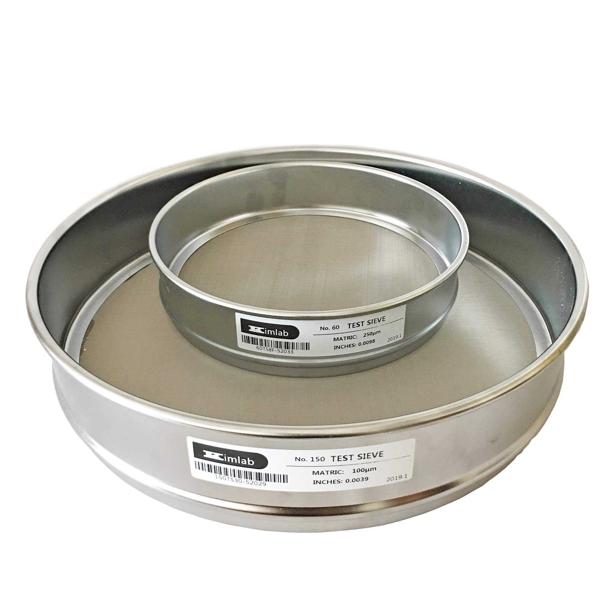 KimLab Economy Test Sieve #270 / 53μm Opening,Diameter 20cm,Test Sieve,SS Wire Cloth,Chroming Frame Sieve