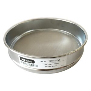 KimLab Economy Test Sieve #20 / 850μm Mesh Size,304 Stainless Steel Wire Cloth, 8" Diameter