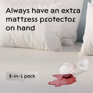 Niagara Waterproof Mattress Protector Twin 39x75 Cover Deep Pocket Breathable Noiseless 8-20Inches Bed Smooth Jersey Mattress Pad Cover Fully Ultra Thin Quilted Waterproof