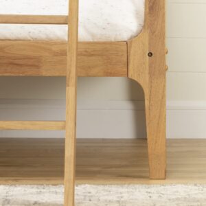 South Shore Bebble Modern Bunk Bed White and Natural Twin