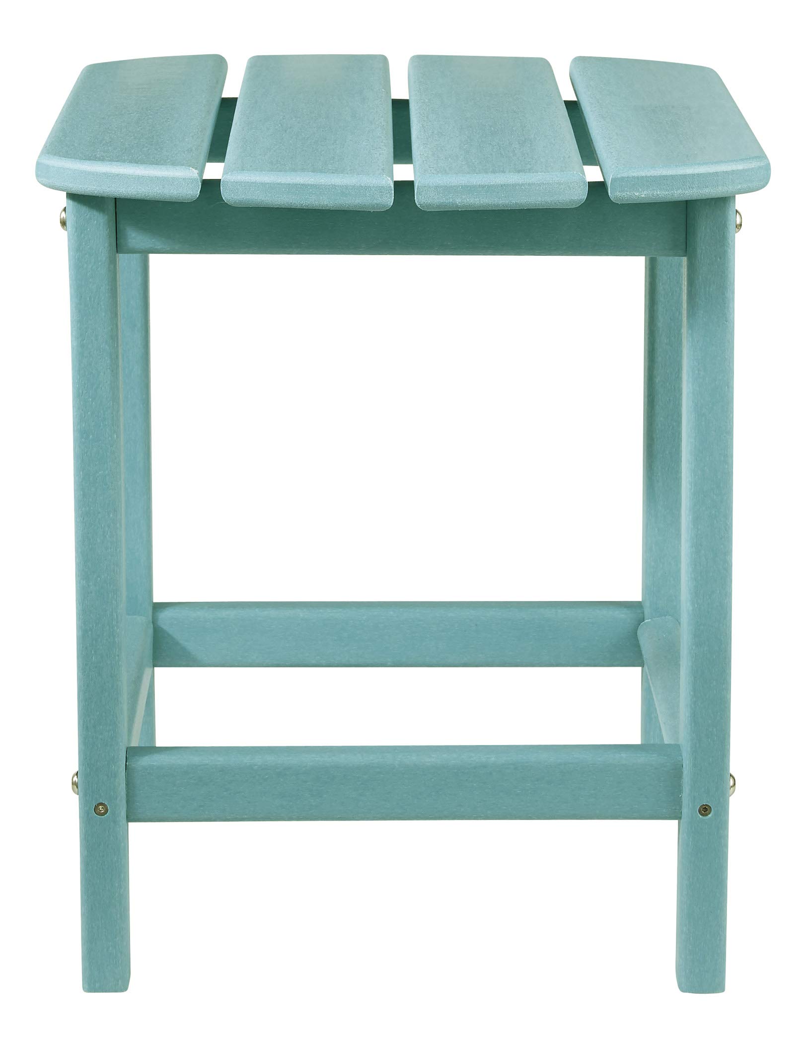 Signature Design by Ashley Sundown Treasure Outdoor Patio HDPE Weather Resistant End Table, Blue