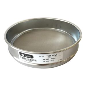 KimLab Economy Test Sieve #20 / 850μm Mesh Size,304 Stainless Steel Wire Cloth, 8" Diameter