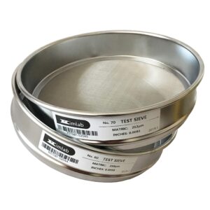 kimlab economy test sieve #100 / 150μm mesh size,304 stainless steel wire cloth, 8" diameter