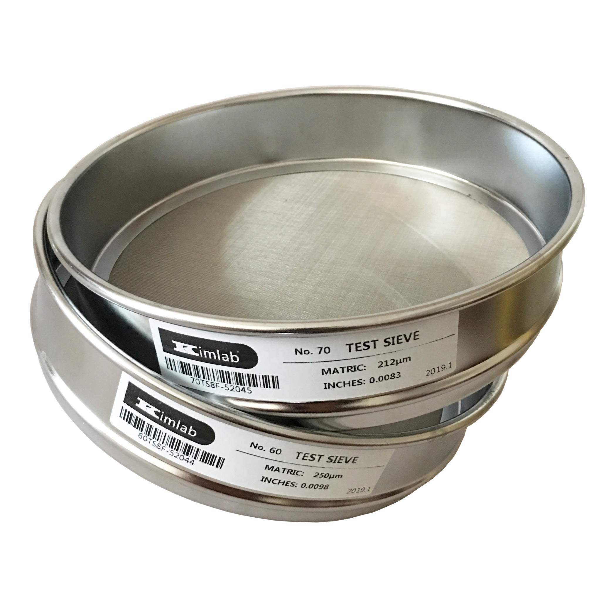 KimLab Economy Test Sieve #100 / 150μm Mesh Size,304 Stainless Steel Wire Cloth, 8" Diameter