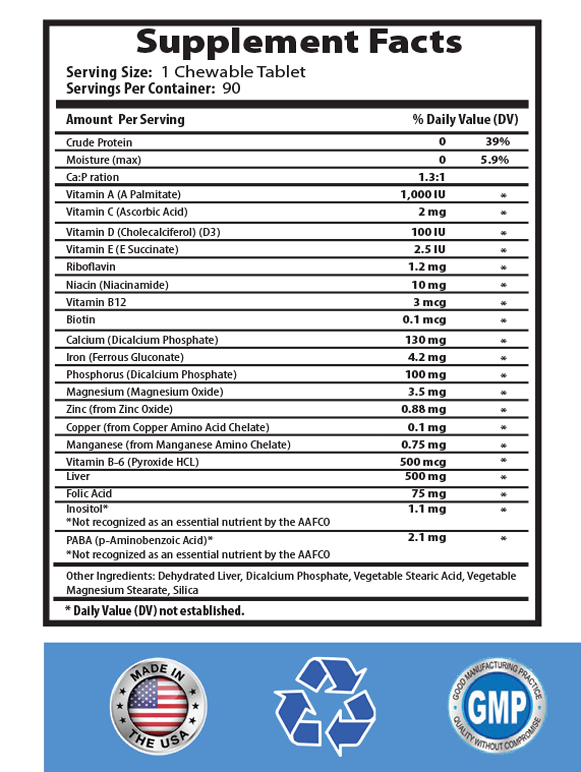 I LOVE MY PETS LLC Vitamins for Cats Senior Cats - PET Ultra Vitamins - Dogs Cats Health - Best Benefits - cat Vitamin b Supplement - 90 Treats (1 Bottle)