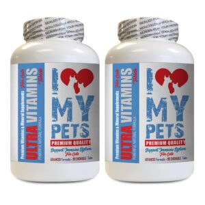 I LOVE MY PETS LLC cat Vitamin Treats - Ultra Vitamins - CAT Health - Mineral Boost - Vitamin a for Cats - 180 Treats (2 Bottles)