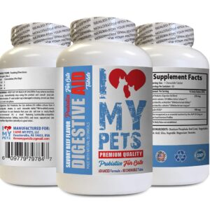 I LOVE MY PETS LLC Cats probiotic Supplement - CAT Digestive AID - Healthy PROBIOTICS - Chews - cat Stomach Relief Natural - 60 Treats (1 Bottle)