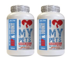 i love my pets llc dog joint supplement chewable - pet hip and joint support - dogs and cats - healthy formula - dog glucosamine sulfate - 240 treats (2 bottles)