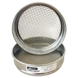 KimLab Economy Test Sieve #4/4.75mm Mesh Size,304 Stainless Steel Wire Cloth, Chorme Plating Frame, 8" Diameter Sieve