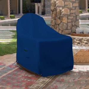 Covers & All Adirondack Chair Cover, 18 Oz Heavy Duty Waterproof UV & Weather Resistant All Season Protector, Outdoor Furniture Cover with Air Vents & Drawstrings (32" W x 34" D x 36" H, Blue)