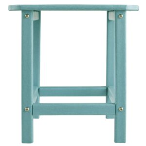 Signature Design by Ashley Sundown Treasure Outdoor Patio HDPE Weather Resistant End Table, Blue